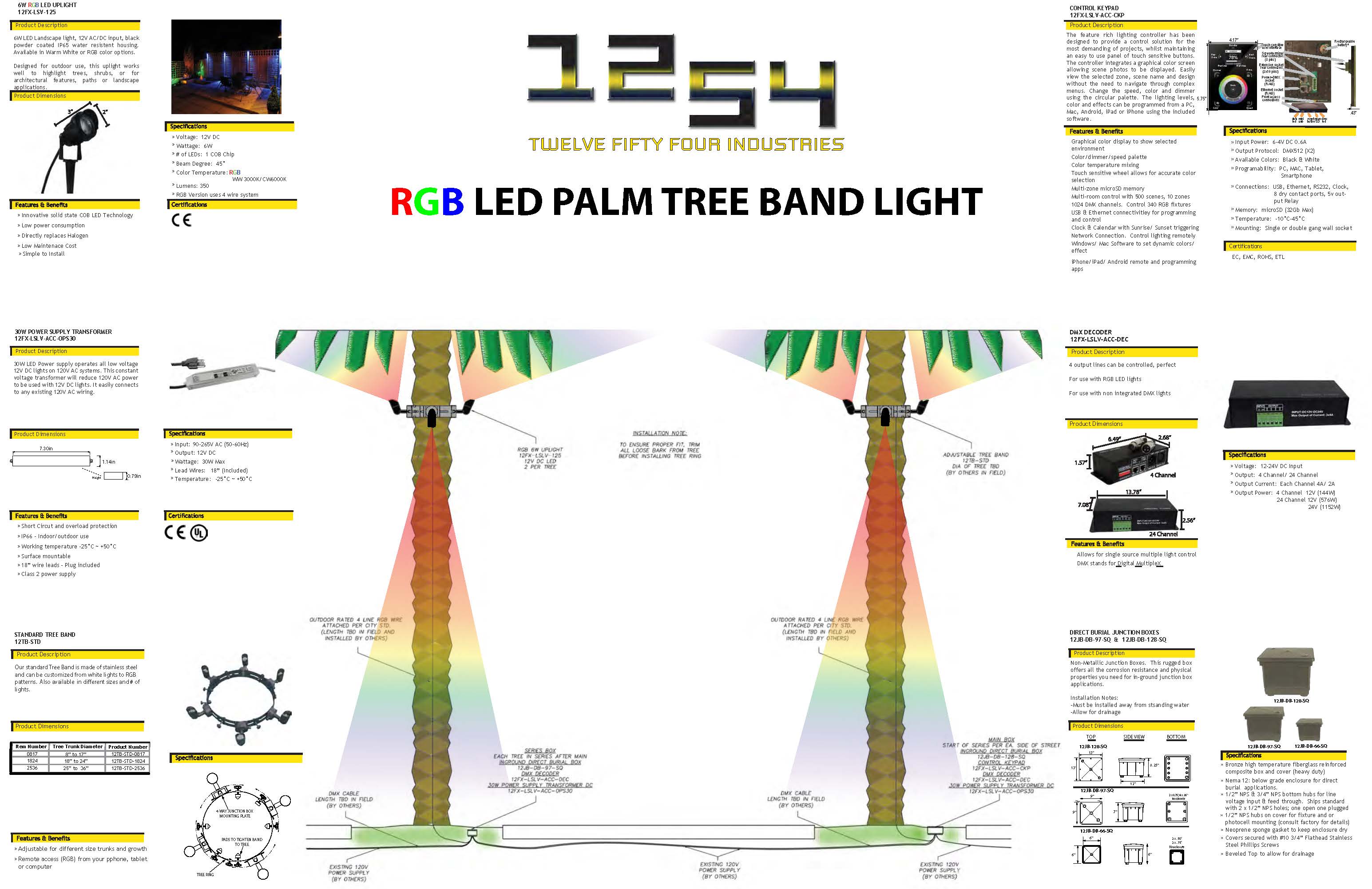 RGB LED Tree Light System Layouts | Light Pole Manufacturer | 1254 ...