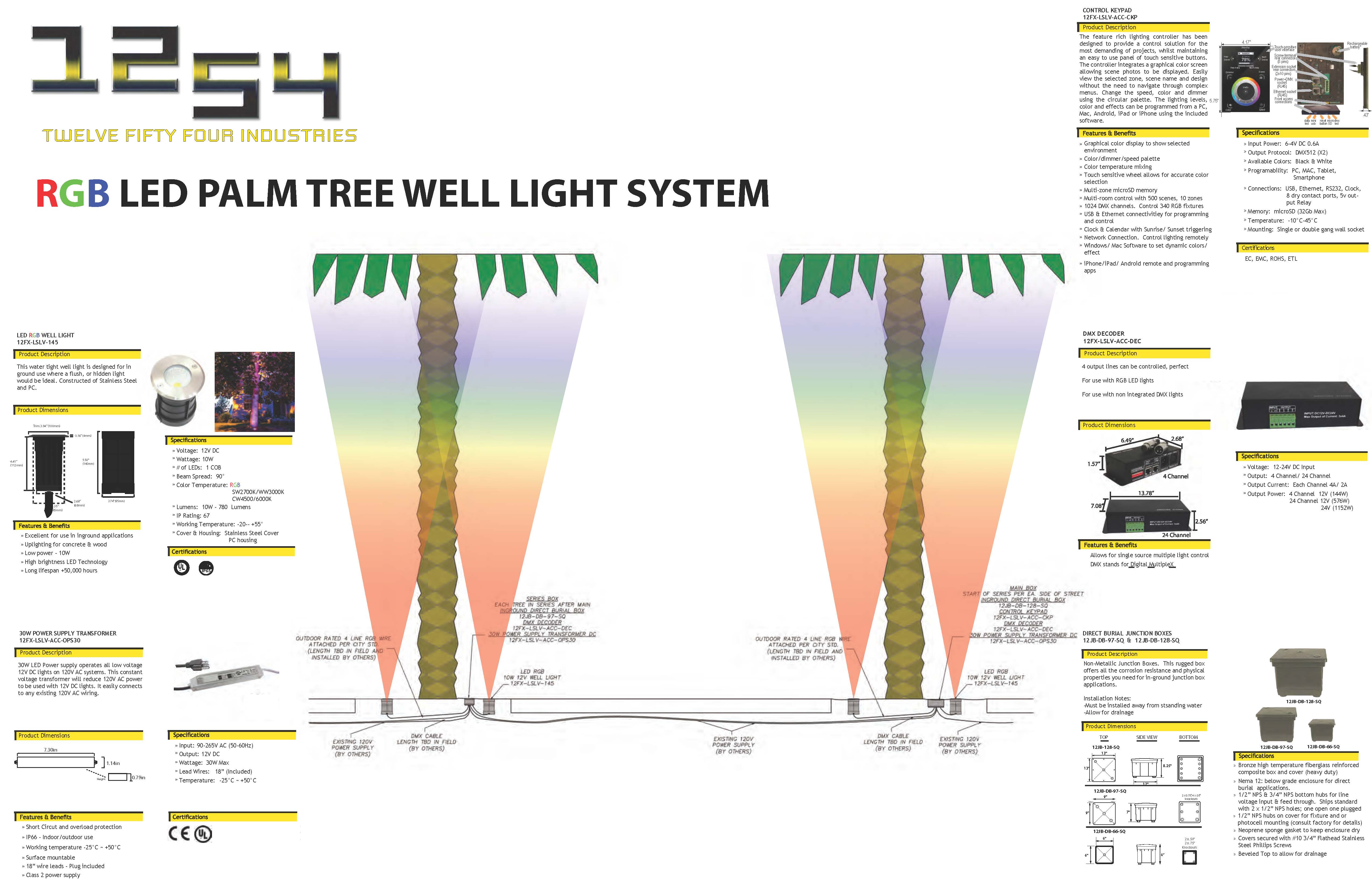 RGB LED Tree Light System Layouts | Light Pole Manufacturer | 1254 ...